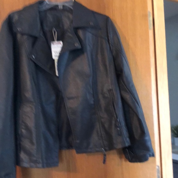 Max Studio | Jackets & Coats | Xl Nwt Graphite Gray Fake Leather Jacket ...